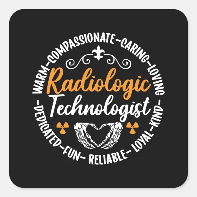 Radiology Tech Radiologic Technologist Nurse Xray Square Sticker | Zazzle