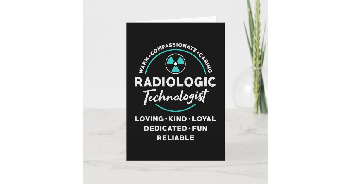 Radiology Tech Radiologic Technologist Xray Tech Card | Zazzle