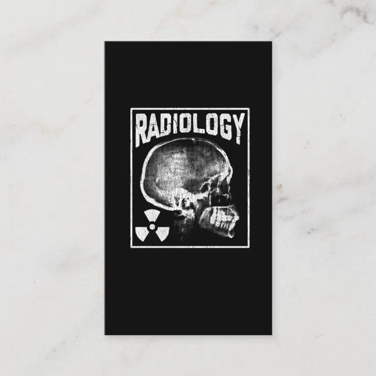 Radiology Technician Skull Xray Technologist Business Card | Zazzle