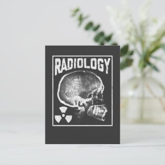 Radiology Technician Skull Xray Technologist Postcard | Zazzle