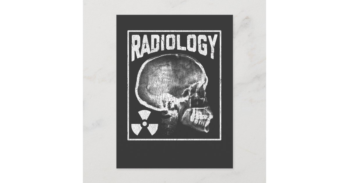Radiology Technician Skull Xray Technologist Postcard | Zazzle