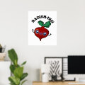 Radish-ing Funny Veggie Radish Pun Poster | Zazzle