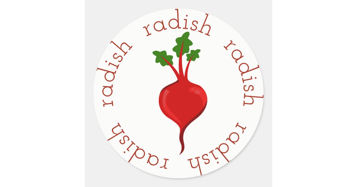 Radish Rounds Classic Round Sticker | Zazzle