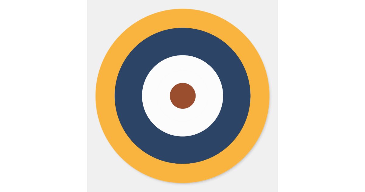 RAF Type A.1 Roundel. Classic Round Sticker | Zazzle