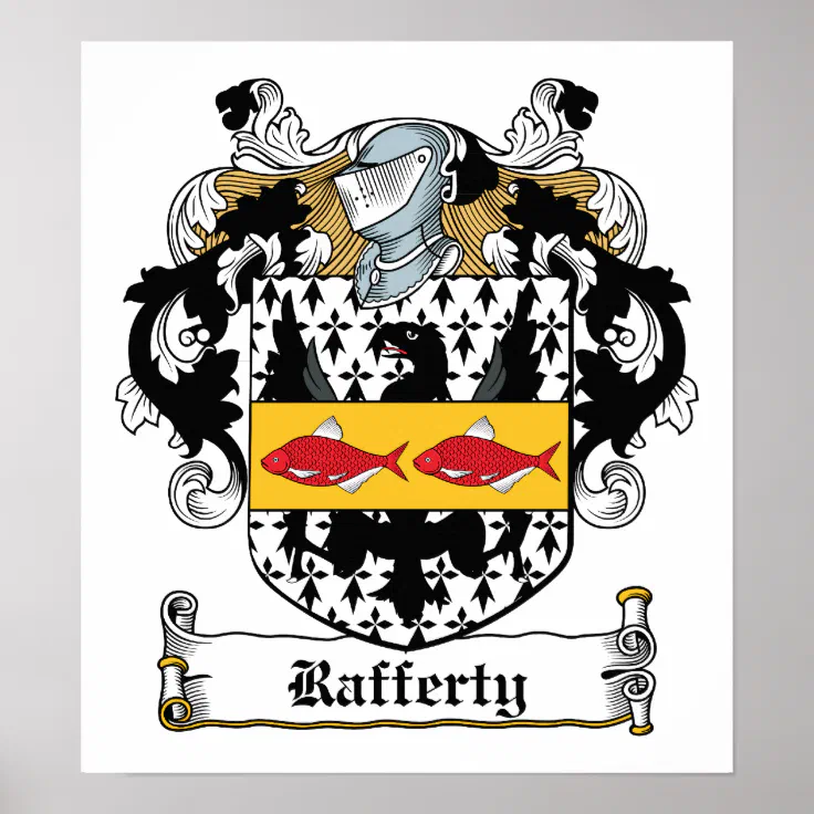 Rafferty Family Crest Poster | Zazzle