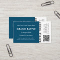 Raffle Ticket Blue QR Code Prize Draw Event Ticket | Zazzle