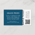 Raffle Ticket Blue QR Code Prize Draw Event Ticket | Zazzle
