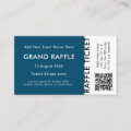 Raffle Ticket Blue QR Code Prize Draw Event Ticket | Zazzle