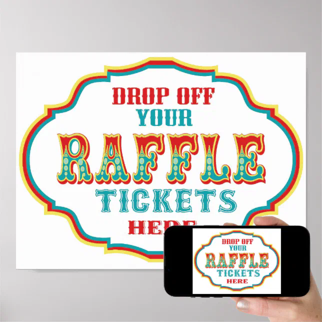 Raffle Ticket Booth Sign | Zazzle