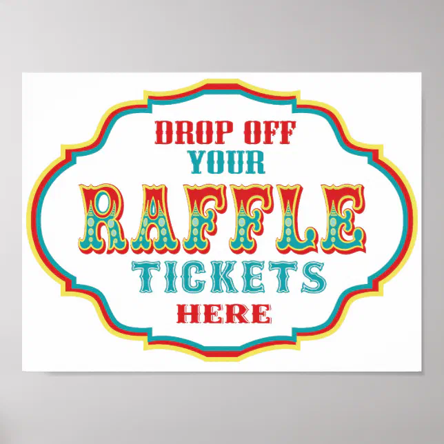 Raffle Ticket Booth Sign | Zazzle