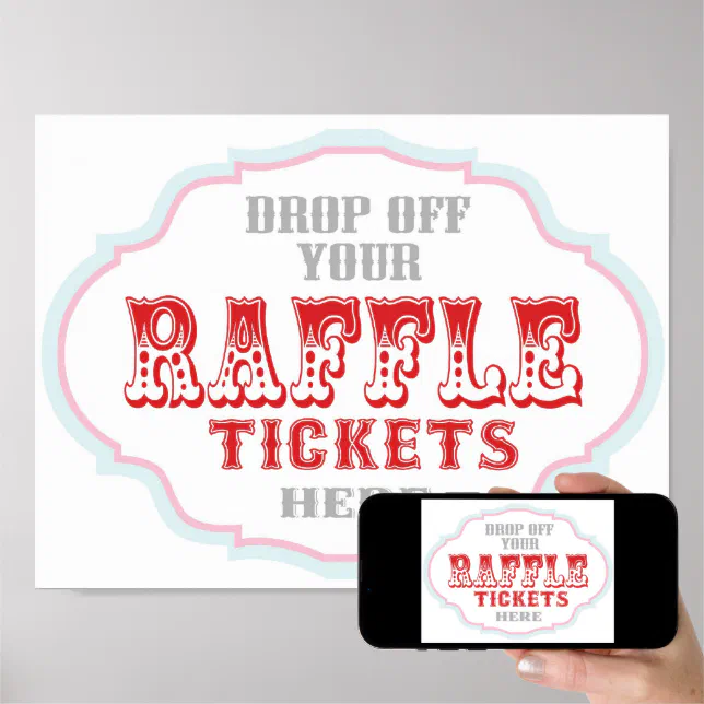 Raffle Ticket Booth Sign | Zazzle