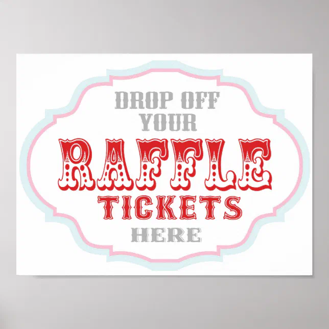 Raffle Ticket Booth Sign | Zazzle