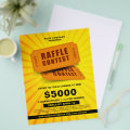 Raffle Ticket Contest Giveaway Flyer Template | Zazzle