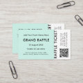 Raffle Ticket Mint QR Code Prize Draw Event Ticket | Zazzle