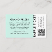 Raffle Ticket Mint QR Code Prize Draw Event Ticket | Zazzle