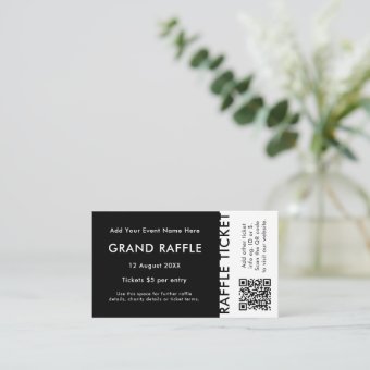 Raffle Ticket | QR Code Prize Draw Event Ticket | Zazzle