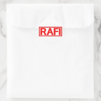 Rafi Stamp Classic Round Sticker | Zazzle