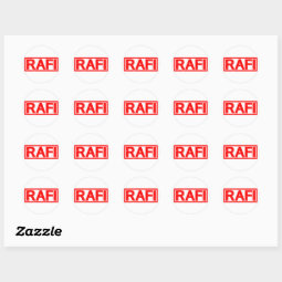 Rafi Stamp Classic Round Sticker | Zazzle