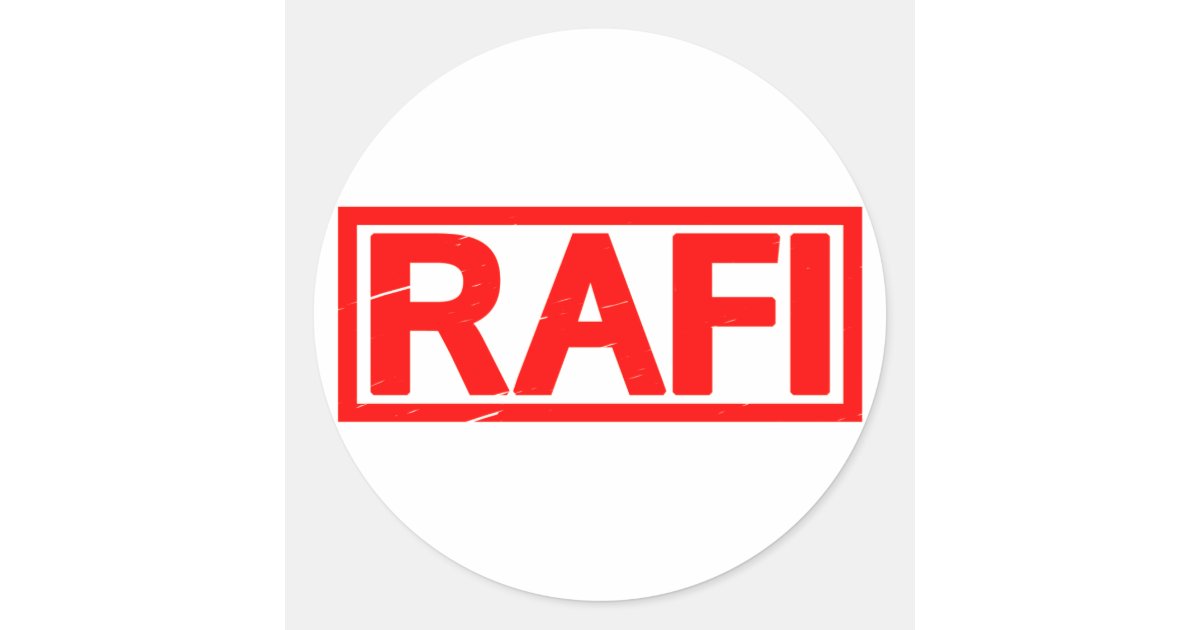 Rafi Stamp Classic Round Sticker | Zazzle