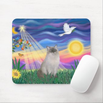 Ragdoll Cat (Blue Point) - Twilight Mouse Pad | Zazzle