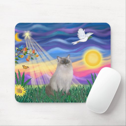 Ragdoll Cat (Blue Point) - Twilight Mouse Pad | Zazzle