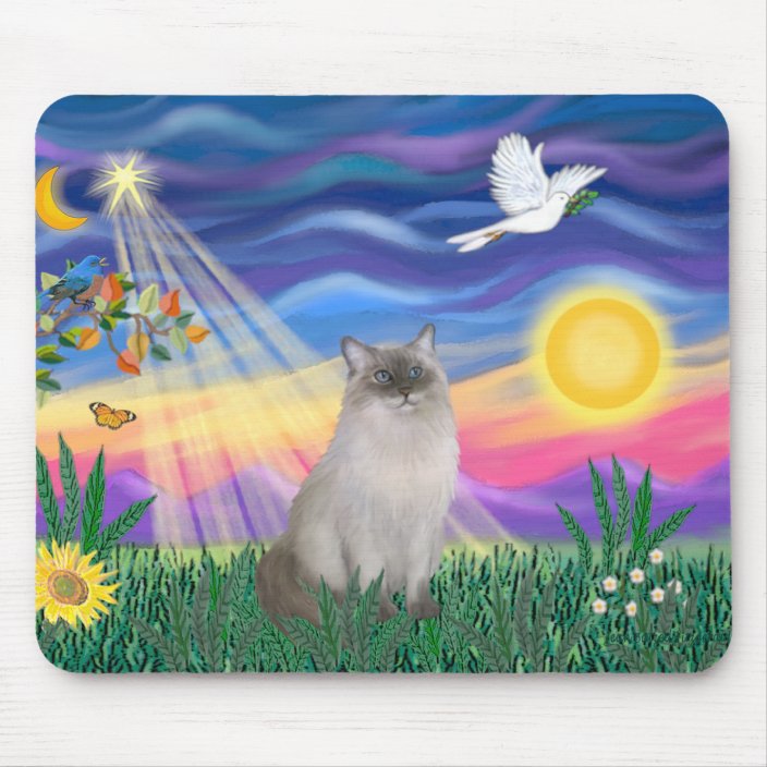 Ragdoll Cat (Blue Point) - Twilight Mouse Pad | Zazzle.com