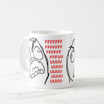 Rage Guy Angry Fuu Fuuu Rage Face Meme Coffee Mug | Zazzle