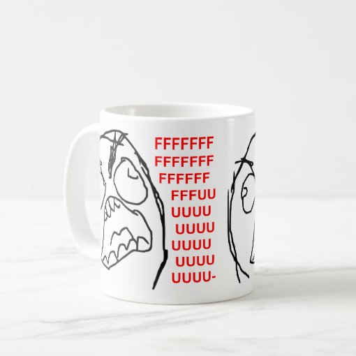 Rage Guy Angry Fuu Fuuu Rage Face Meme Coffee Mug | Zazzle