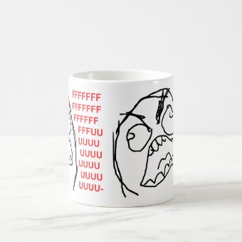 Rage Guy Angry Fuu Fuuu Rage Face Meme Coffee Mug | Zazzle