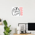 Rage Guy Angry Fuu Fuuu Rage Face Meme Poster | Zazzle