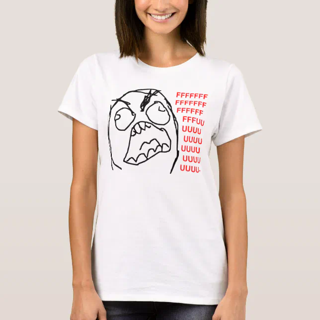 Rage Guy Angry Fuu Fuuu Rage Face Meme T-Shirt | Zazzle