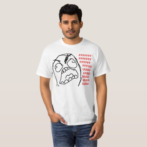 Rage Guy Angry Fuu Fuuu Rage Face Meme T-Shirt | Zazzle