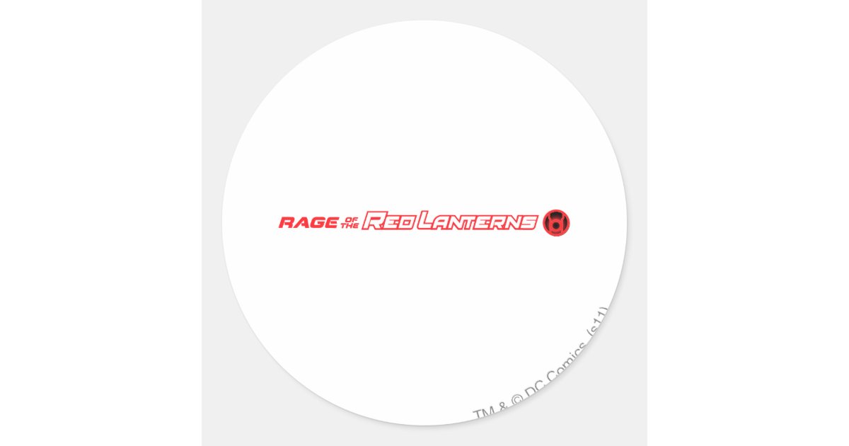 Rage of the Red Lanterns Classic Round Sticker | Zazzle