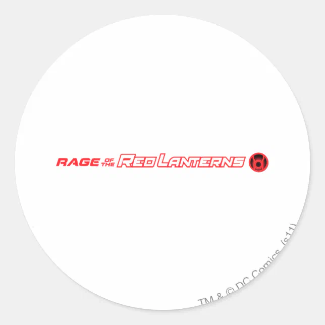 Rage of the Red Lanterns Classic Round Sticker | Zazzle