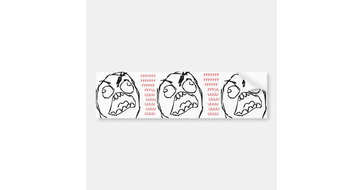 Rage Troll Bumper Sticker | Zazzle