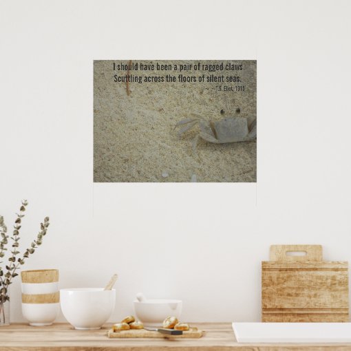 Ragged Crab Claws Poem Poster | Zazzle