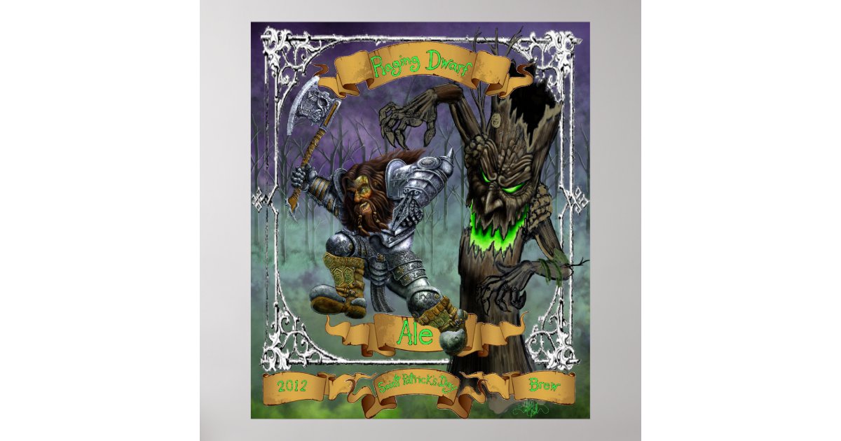 Raging Dwarf Ale Poster | Zazzle