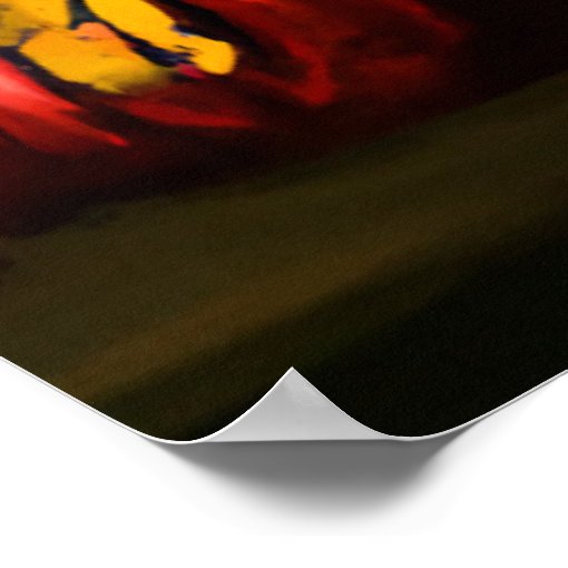 Raging red Pumpkin | AI Art Poster | Zazzle