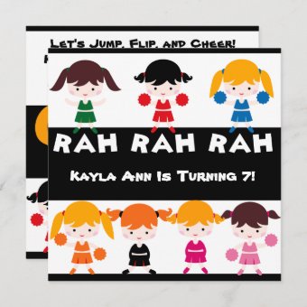 Rah Rah Rah Cheerleading Birthday Invitation | Zazzle