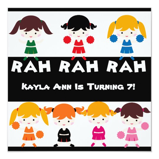Rah Rah Rah Cheerleading Birthday Invitation | Zazzle.com