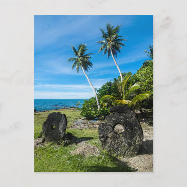 Rai Stones On Yap Island Postcard | Zazzle