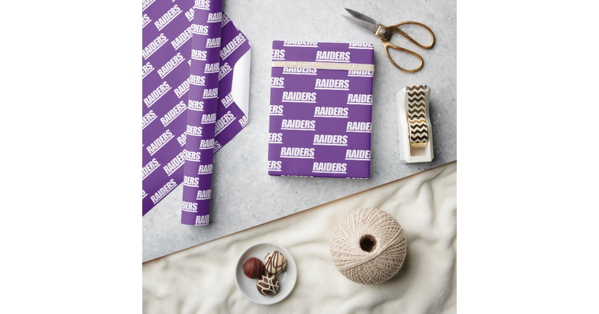 Raiders Wordmark Wrapping Paper | Zazzle