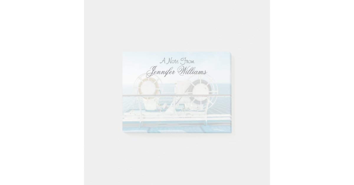 Railing Of A Cruise Ship Post-it Notes | Zazzle