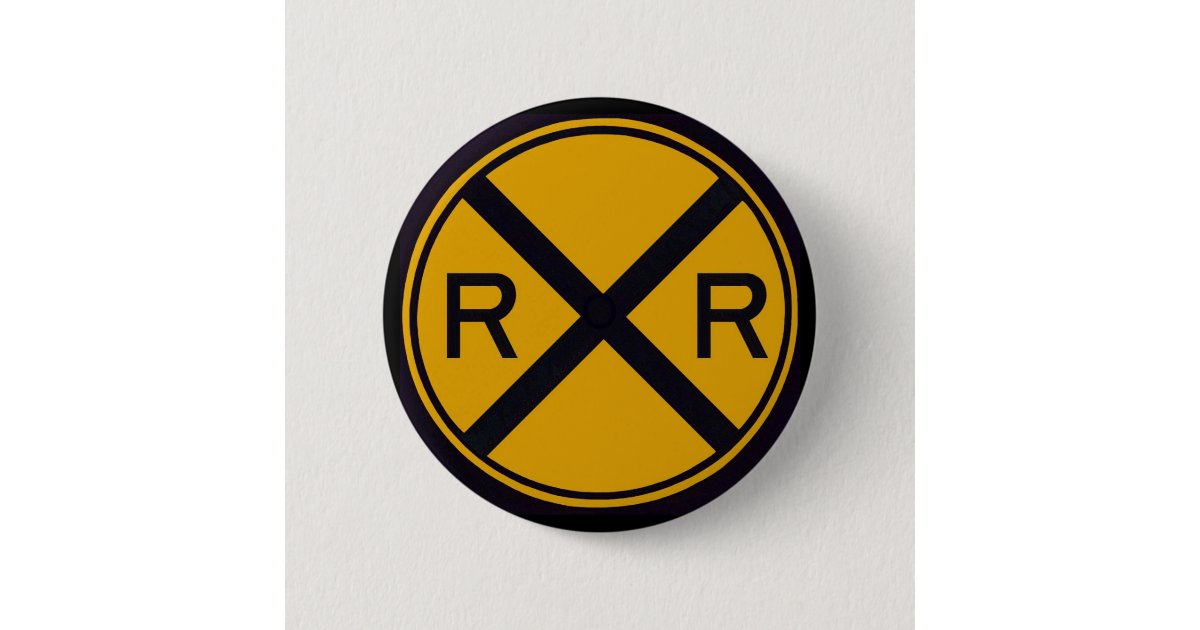 Railroad Crossing Button | Zazzle