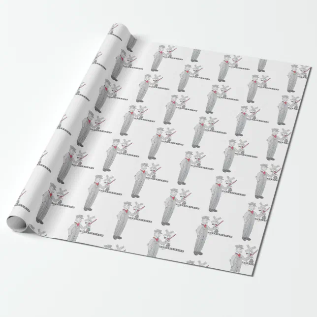 Railroad Crossing Conductor Wrapping Paper | Zazzle