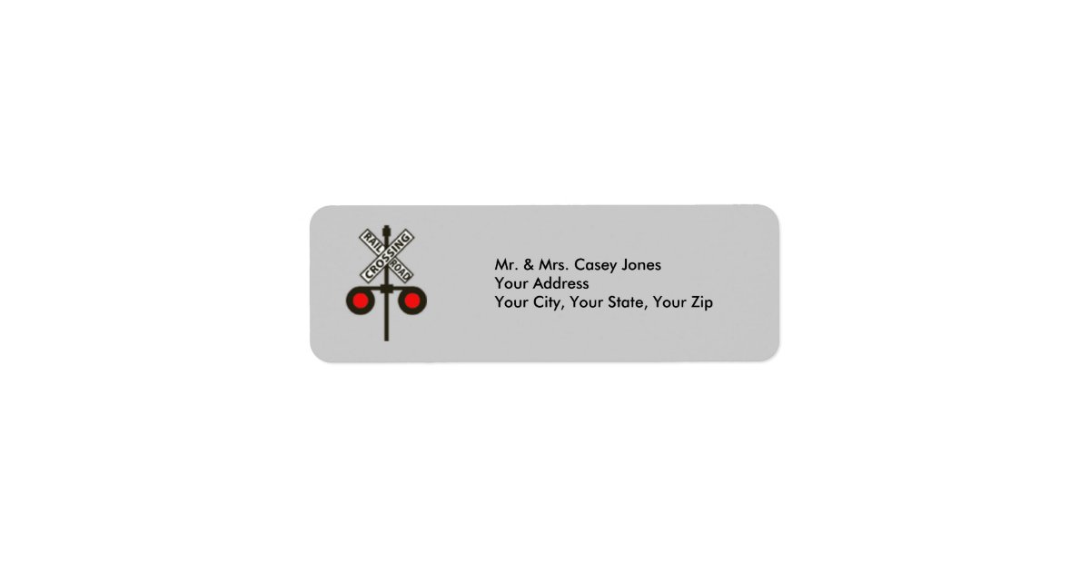 Railroad Crossing Sign Label | Zazzle