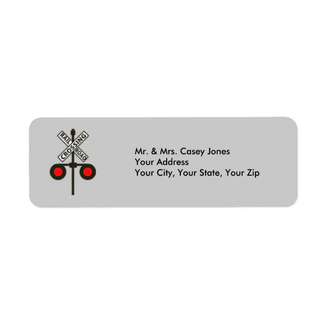 Railroad Crossing Sign Label | Zazzle