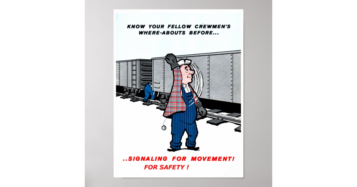 Railroad Safety Comes First Vintage Poster | Zazzle