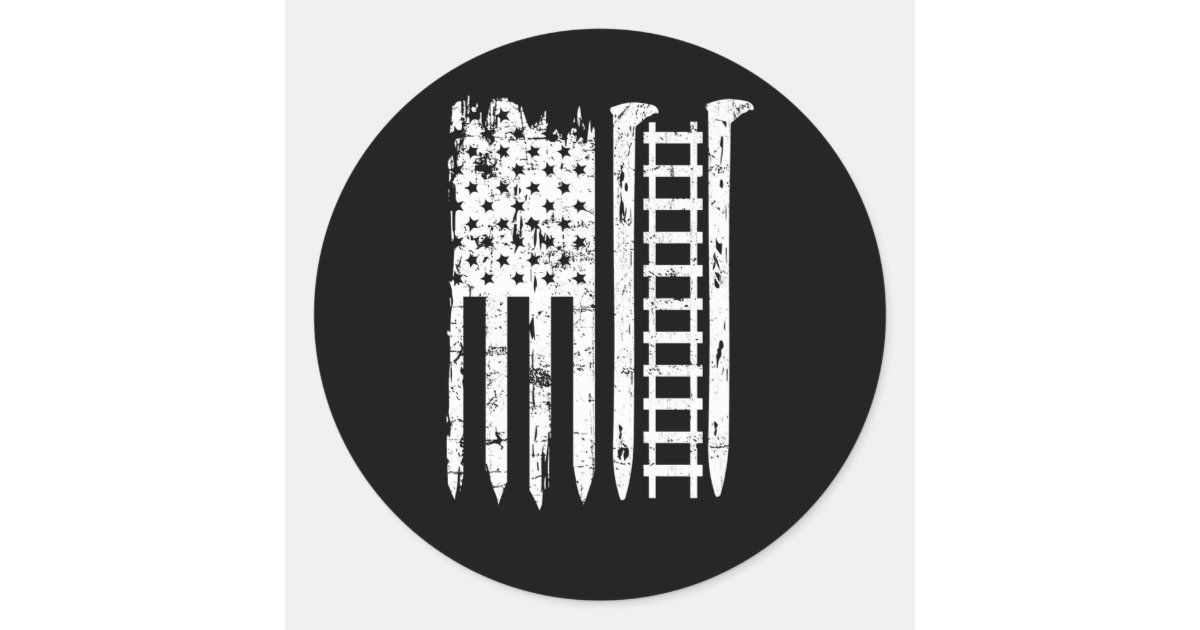 Railroad Spike American Flag Train For Railway Wor Classic Round ...