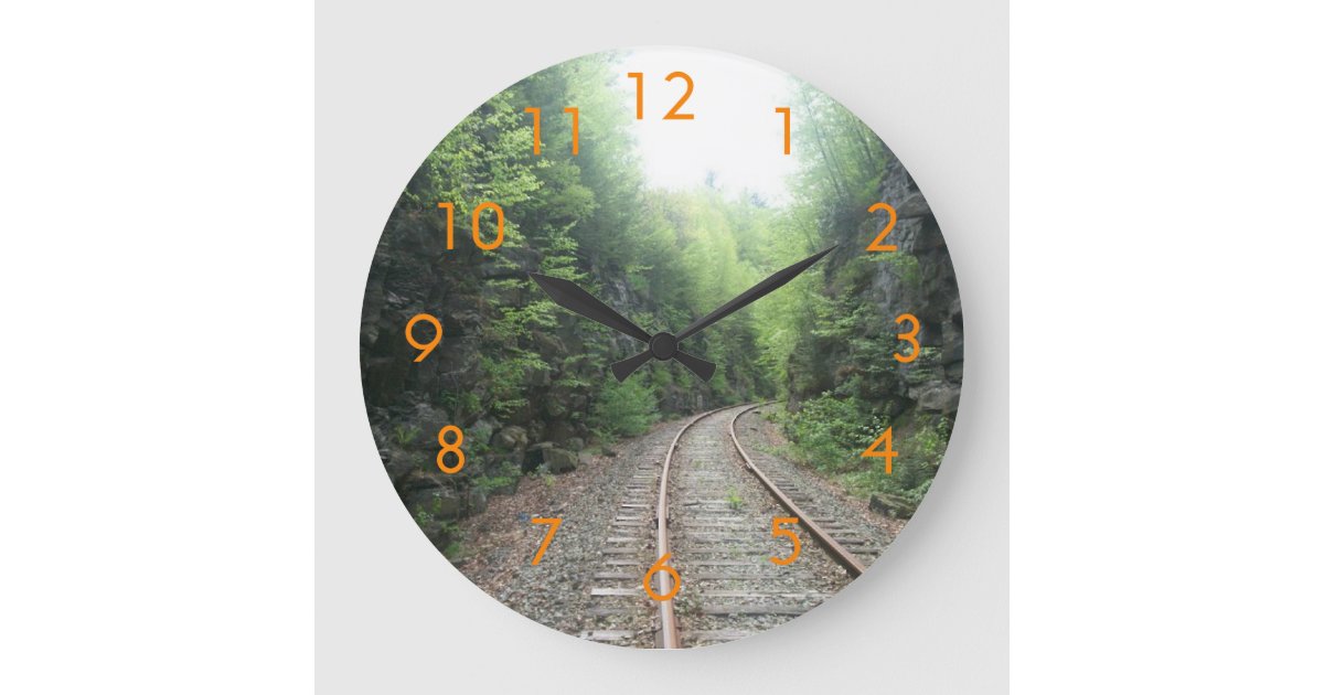 Railroad Tracks Wall Clock | Zazzle